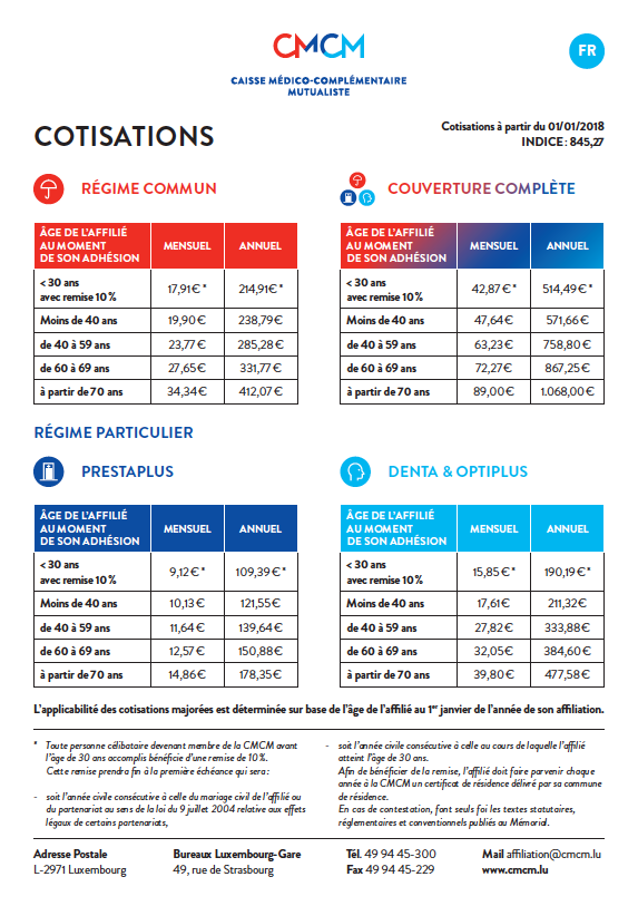 Simulation de votre cotisation | CMCM